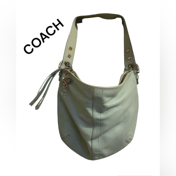 Coach | Bags | Vintage Coach Smooth Leather Blue Hobo Guc N A782 F08a03 ...